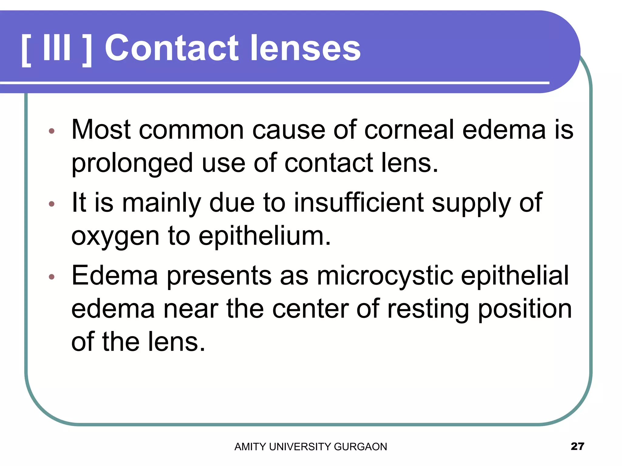 Corneal edema | PPTX