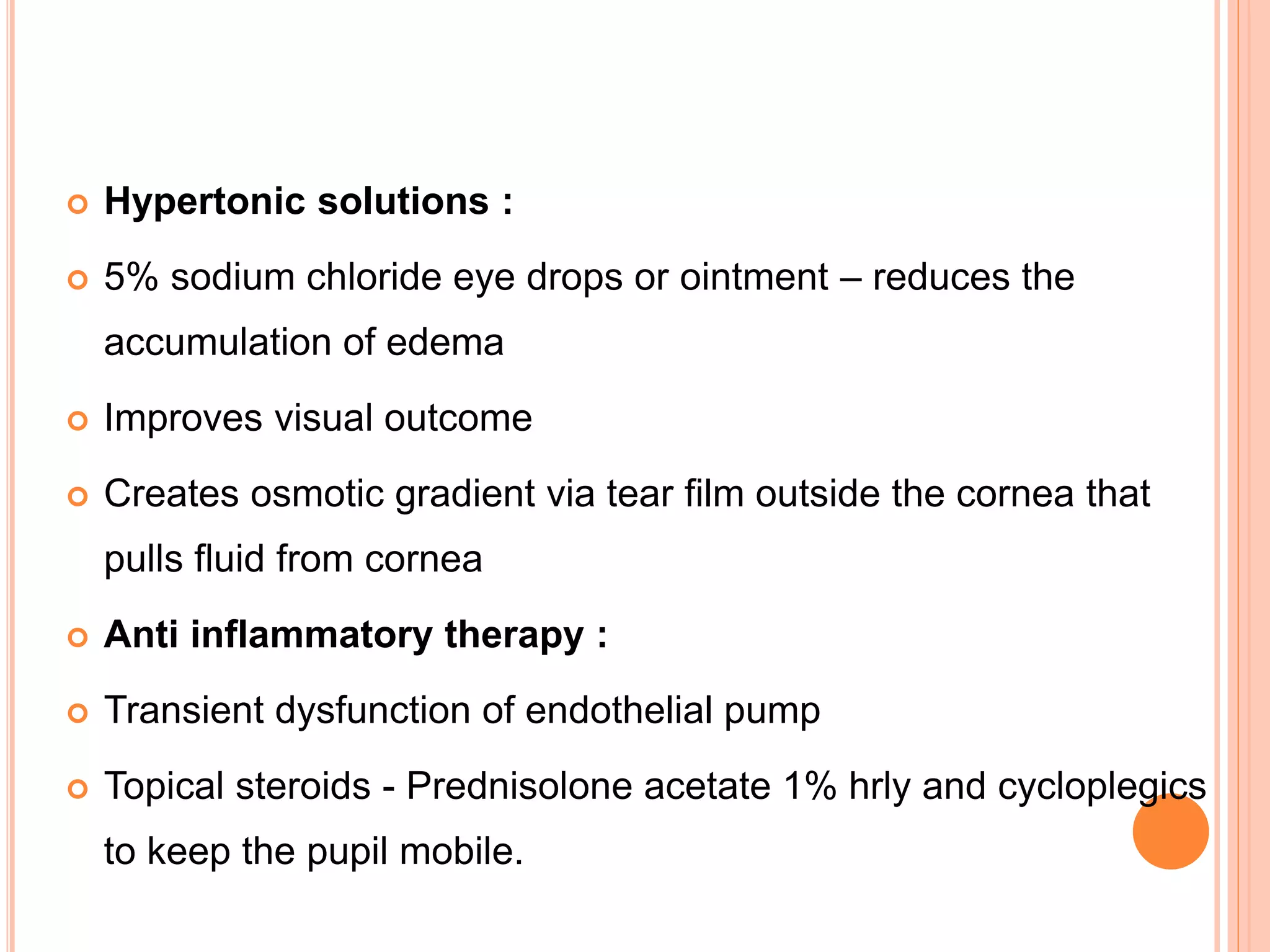 Corneal edema after cataract surgery | PPTX | Eye and Vision Conditions ...