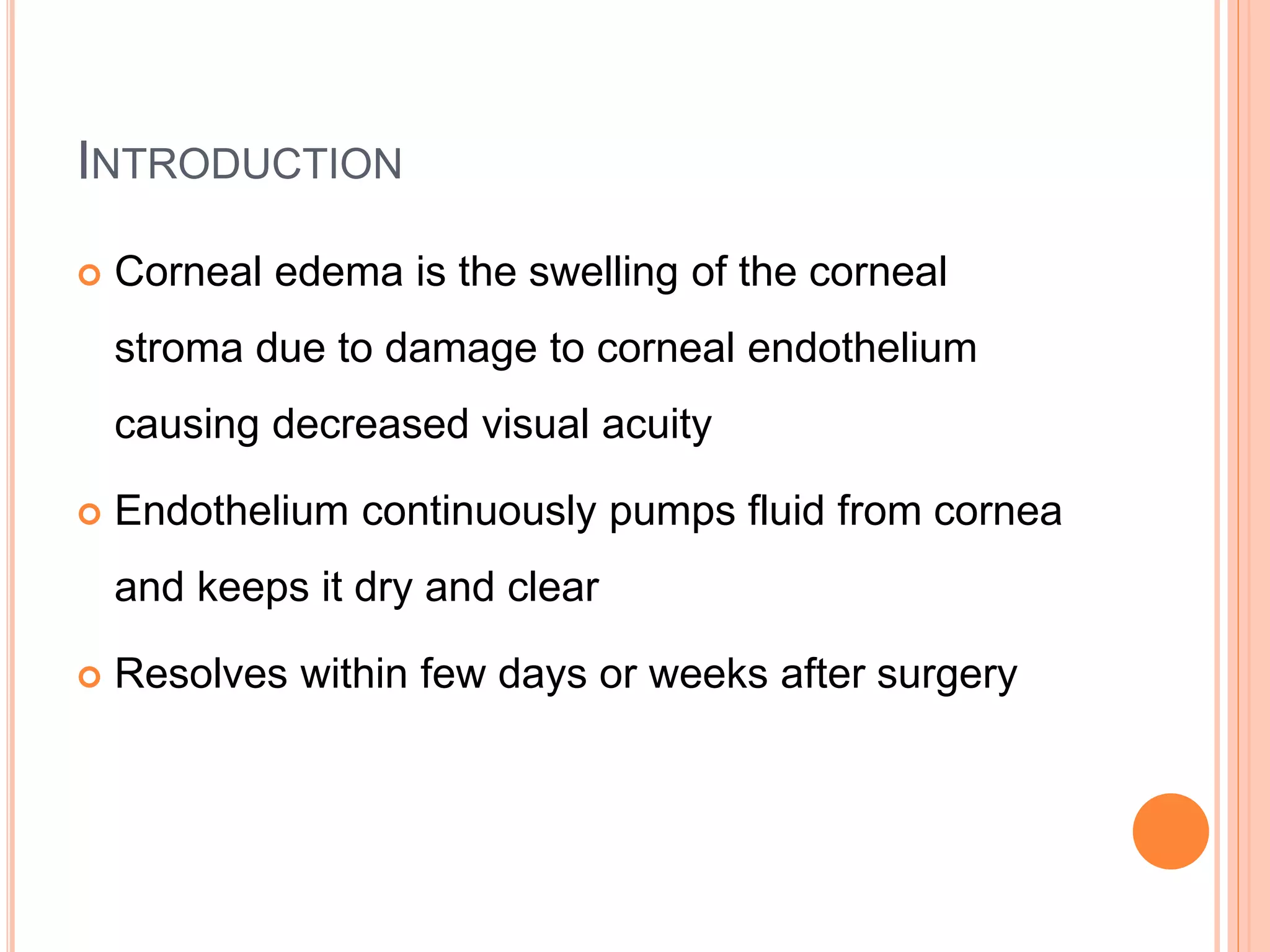 Corneal edema after cataract surgery | PPTX | Eye and Vision Conditions ...