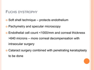 Corneal edema after cataract surgery | PPTX
