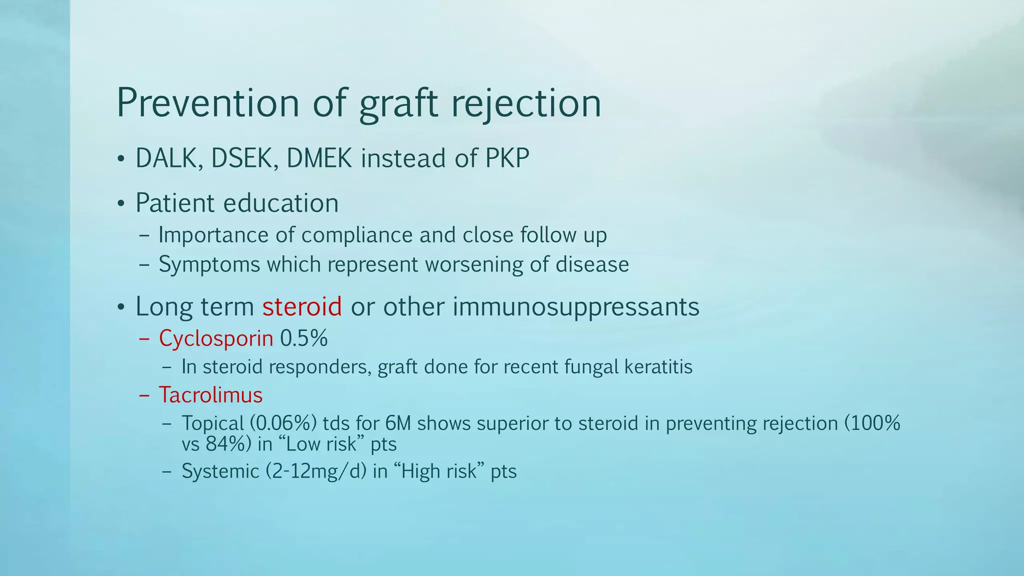 Corneal graft rejection | PPTX