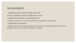 corneal infection.pptx types causes management | PPTX