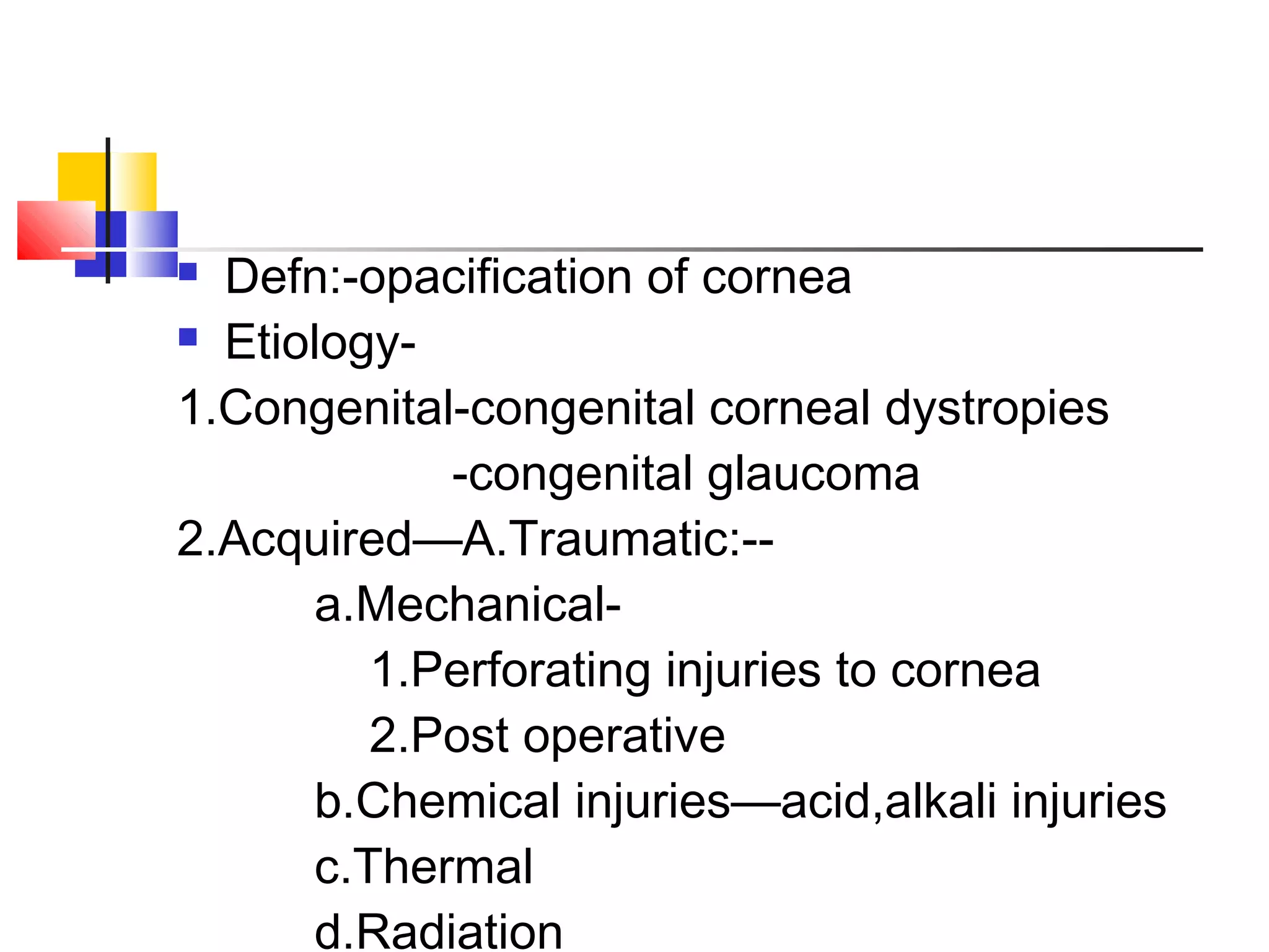 Corneal opacity | PPT