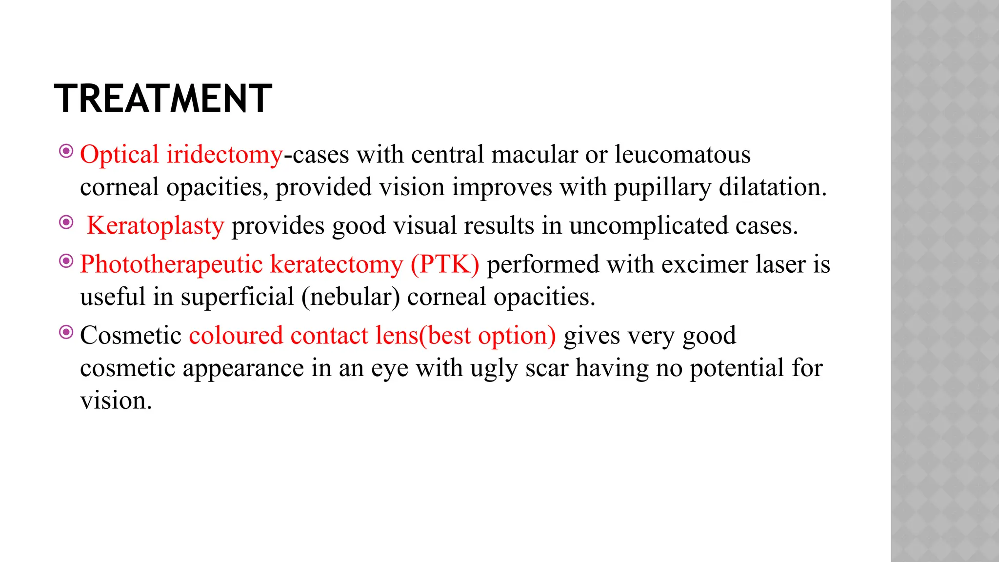 CORNEAL OPACITY.pptx,corneal opacity, types/grades. clinical features ...
