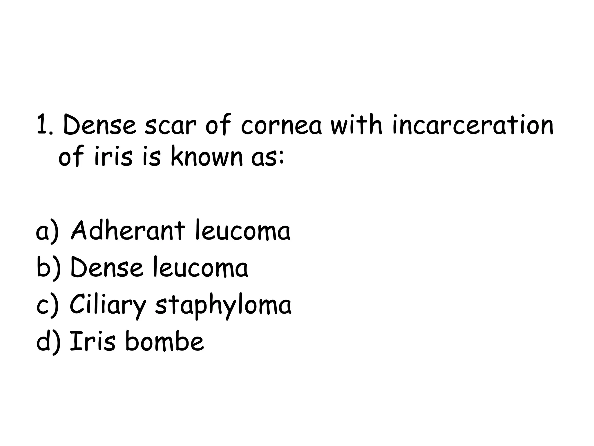 corneal opacity mcq.pptx 10 Multiple choice | PPTX