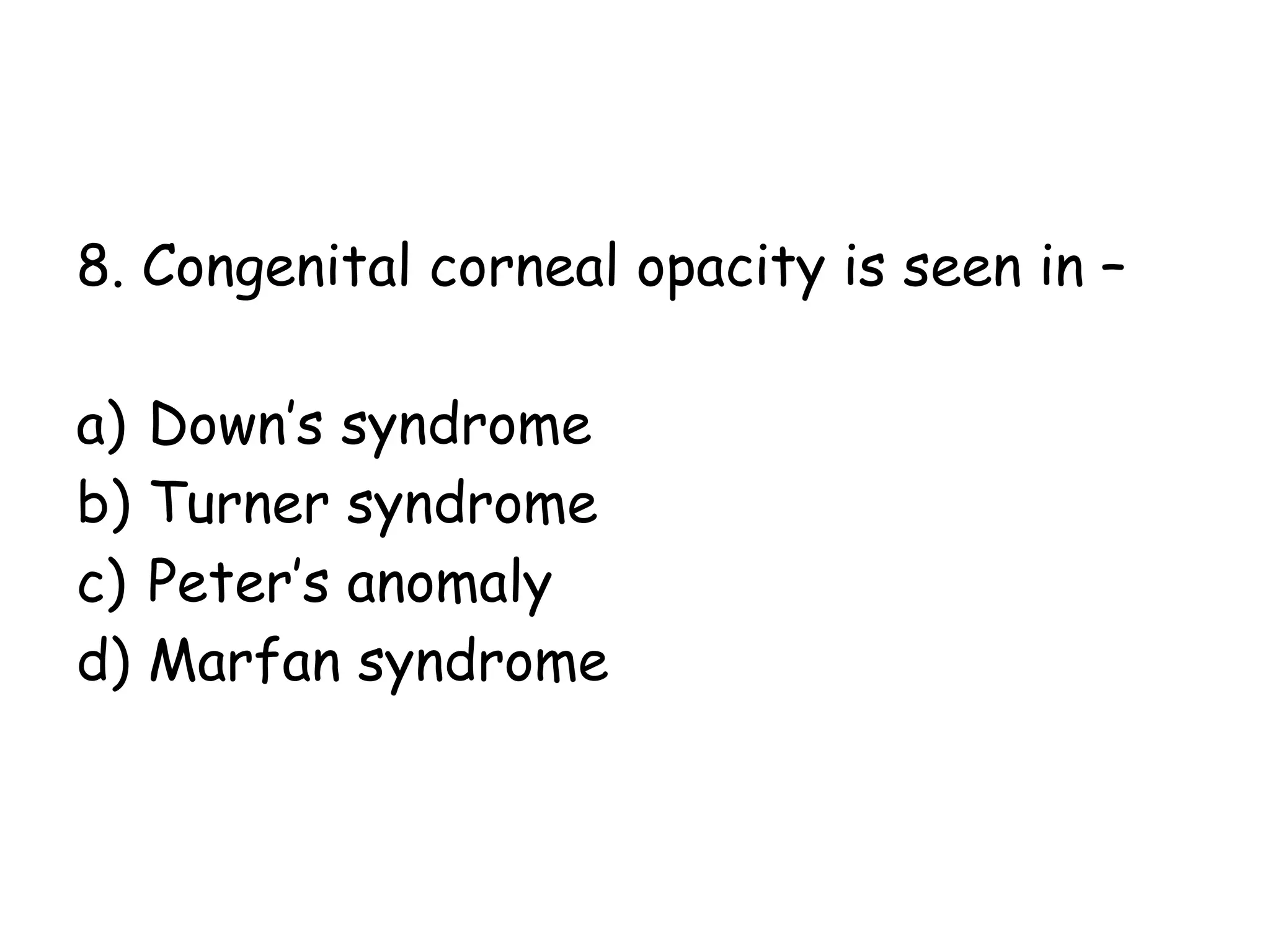 corneal opacity mcq.pptx 10 Multiple choice | PPTX