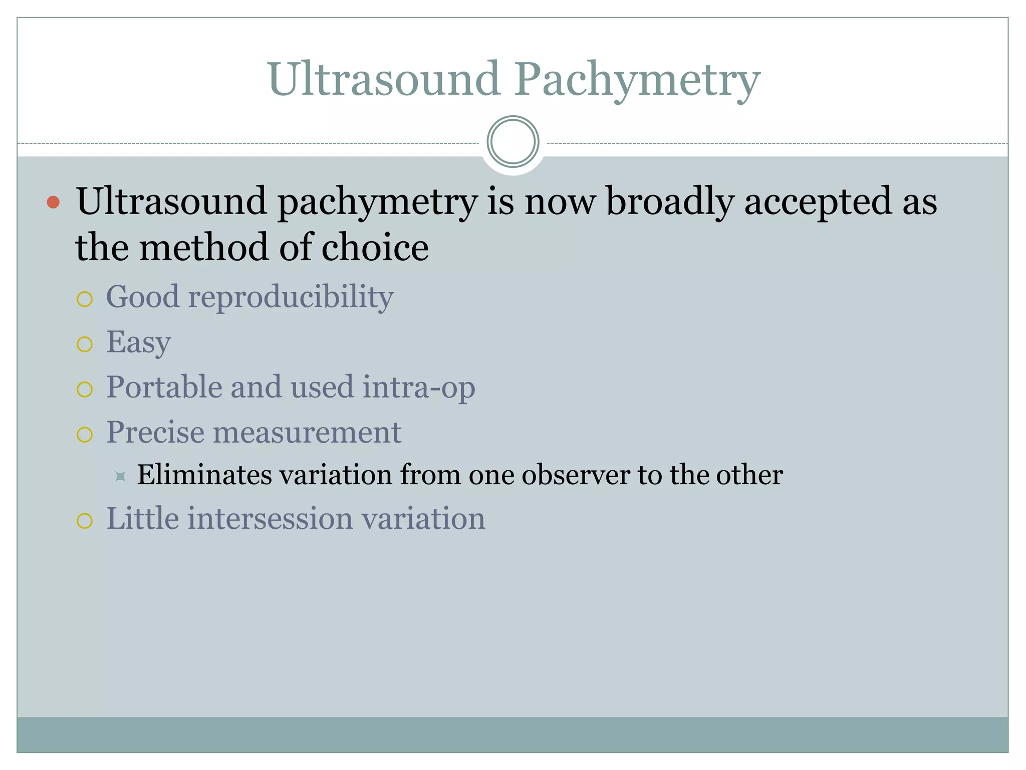 Corneal pachymetry by ben okeeffe | PPTX