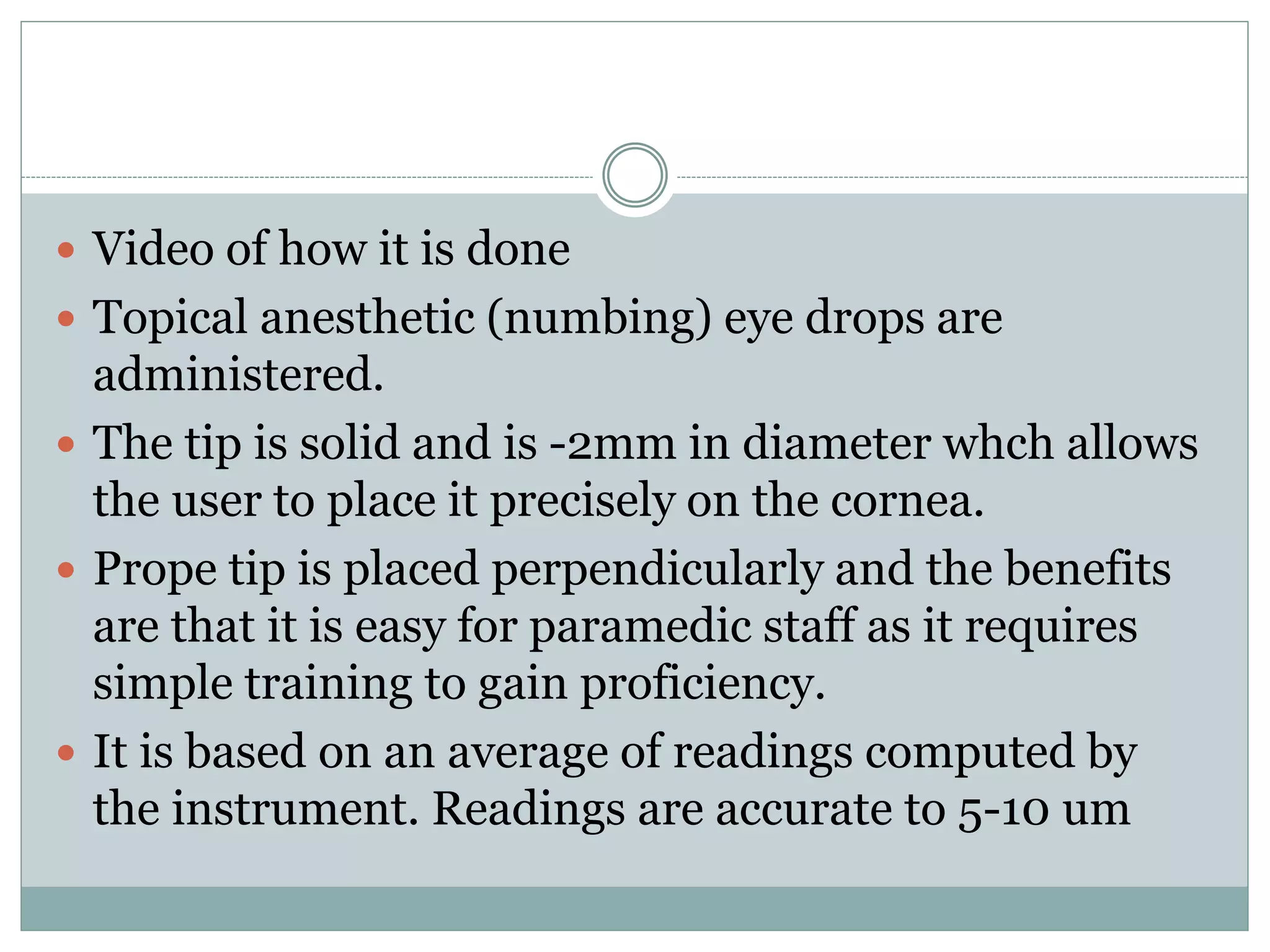 Corneal pachymetry by ben okeeffe | PPTX