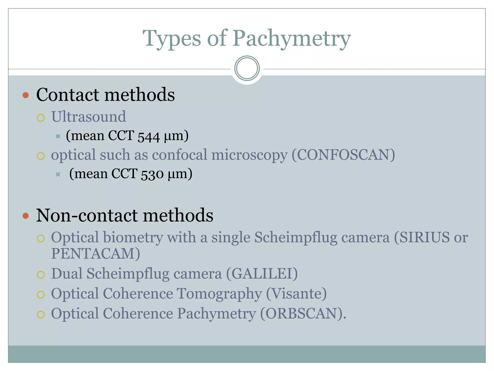 Corneal pachymetry by ben okeeffe | PPTX