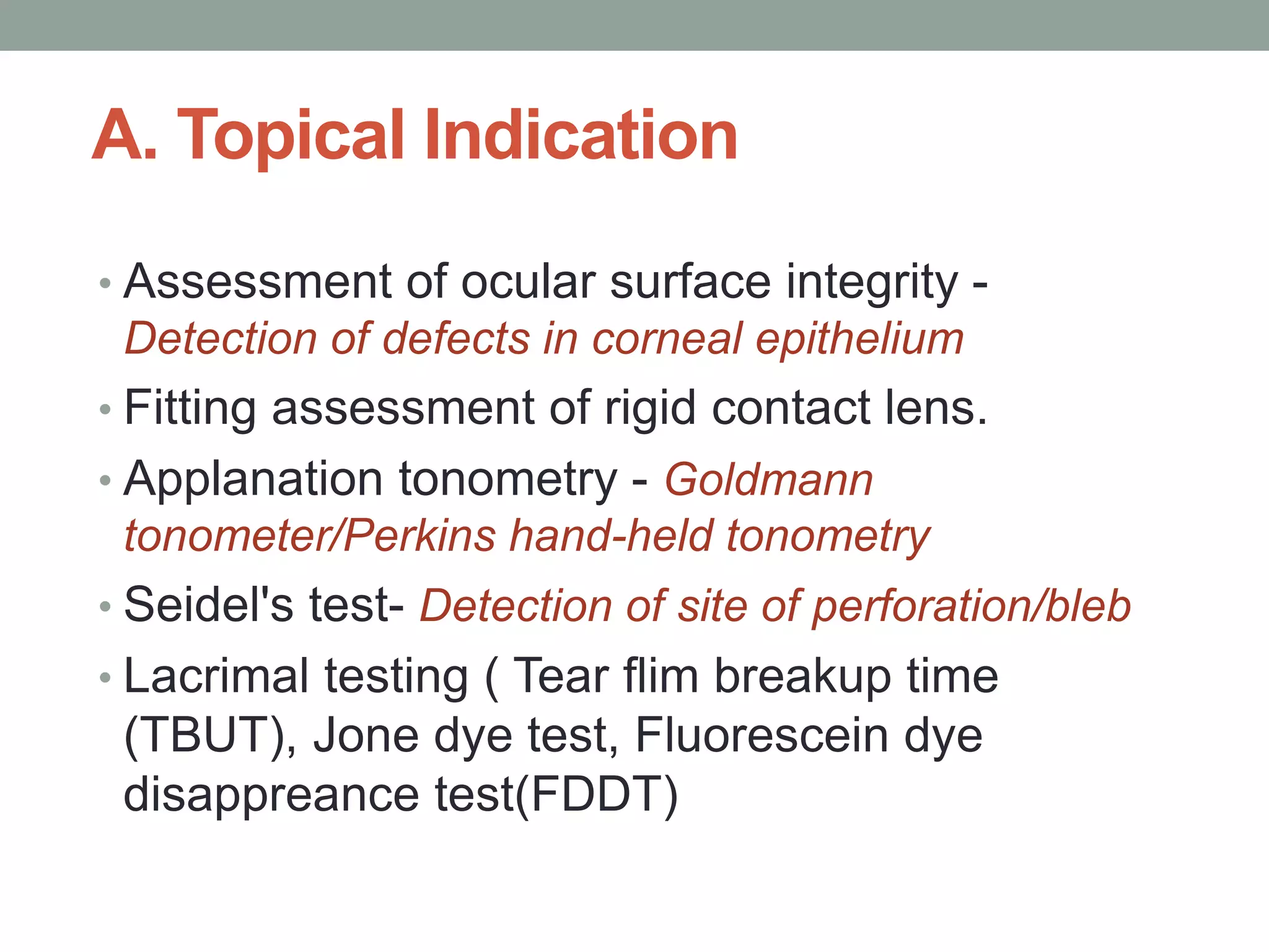 Corneal staining procedure | PPTX