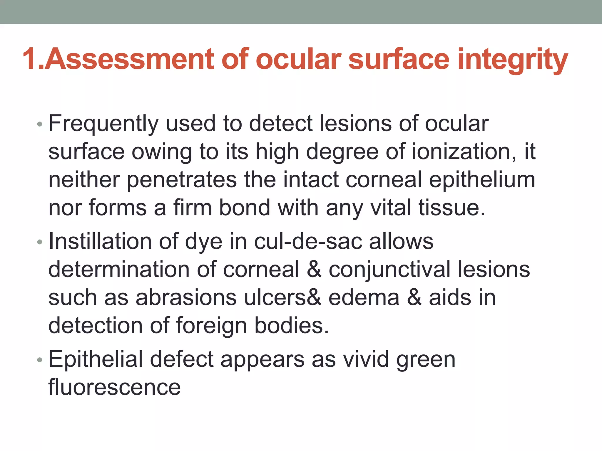Corneal staining procedure | PPTX