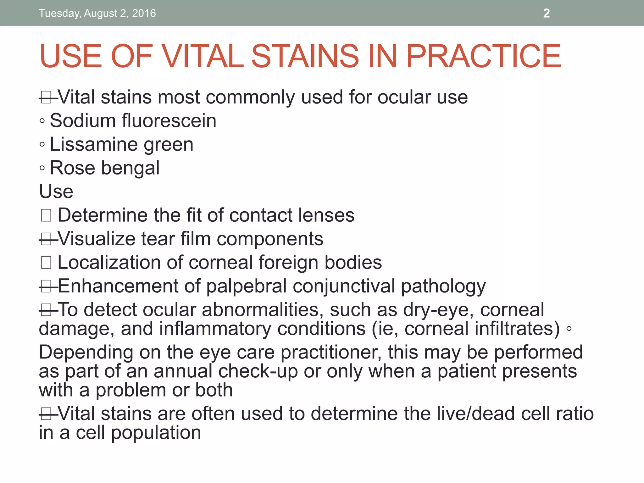 Corneal staining procedure | PPTX