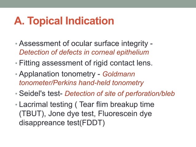 Corneal staining procedure | PPTX