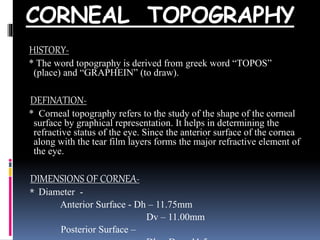 Corneal topographic reports | PPTX