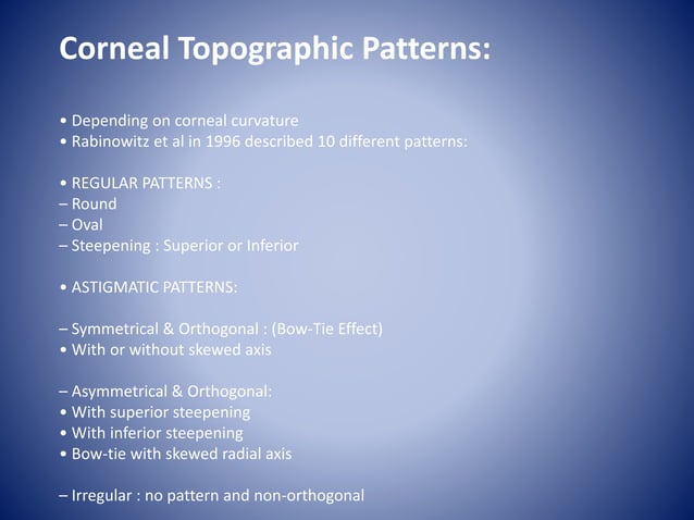 Corneal topography final | PPTX