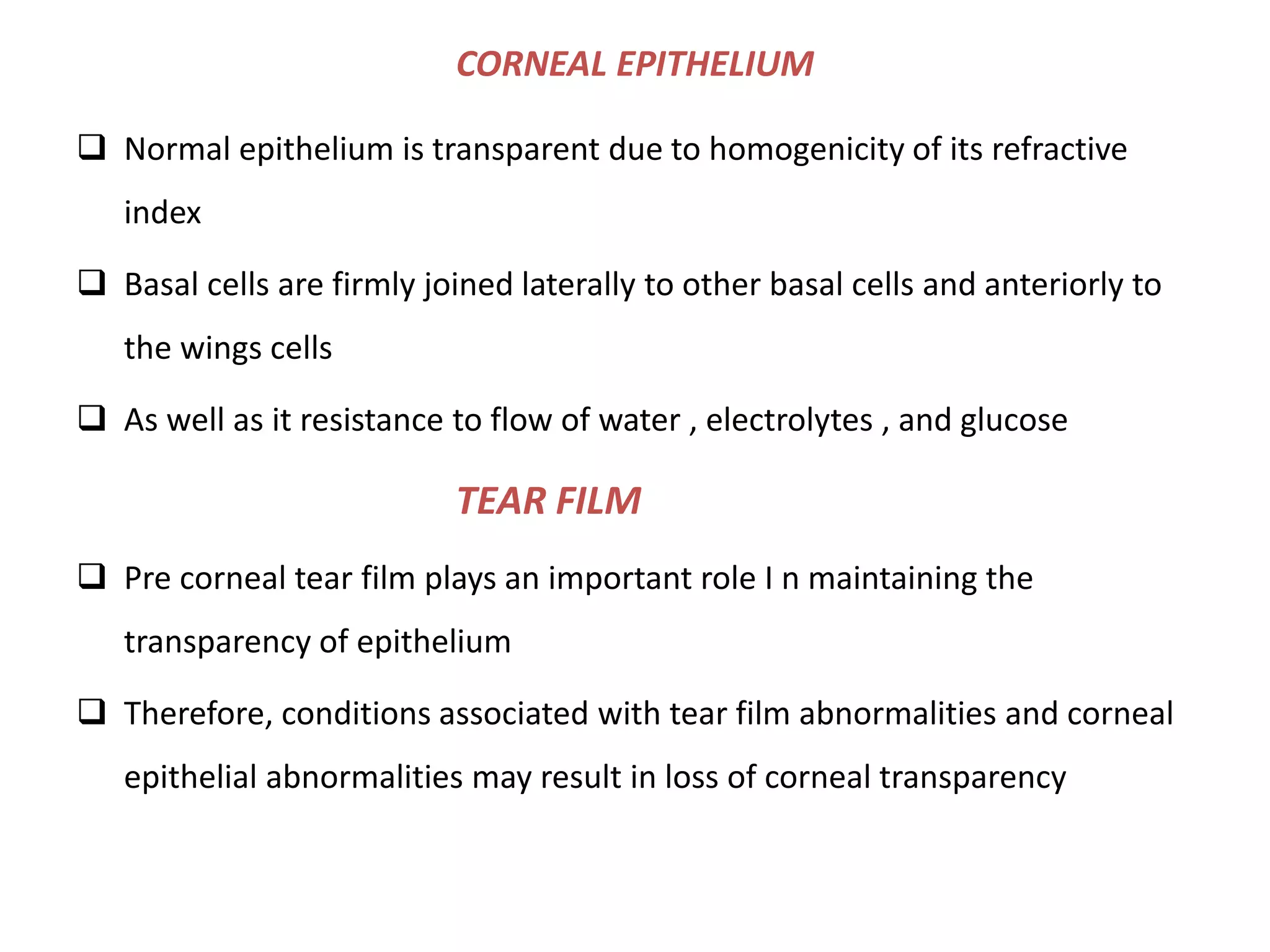 Corneal transparency | PPTX