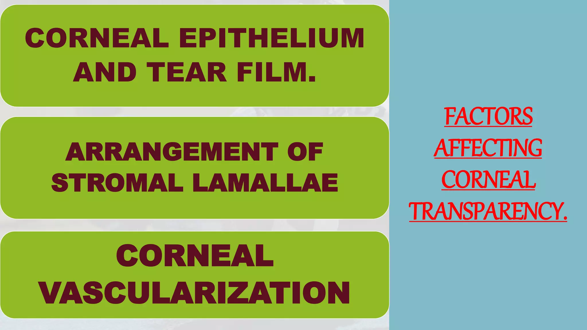 Corneal transparency | PPTX