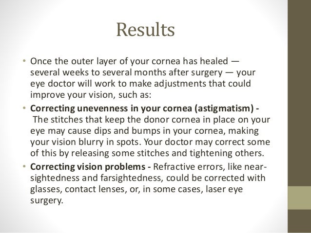 Cornea transplant procedure | PPTX