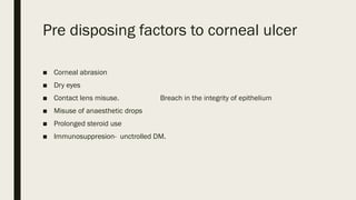 Anatomy and ulcer of Corneal layers with | PPTX