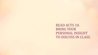 Cornelius vision | PPTX | Christianity | Religion & Spirituality