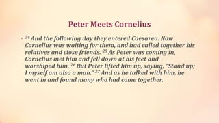Cornelius vision | PPTX | Christianity | Religion & Spirituality