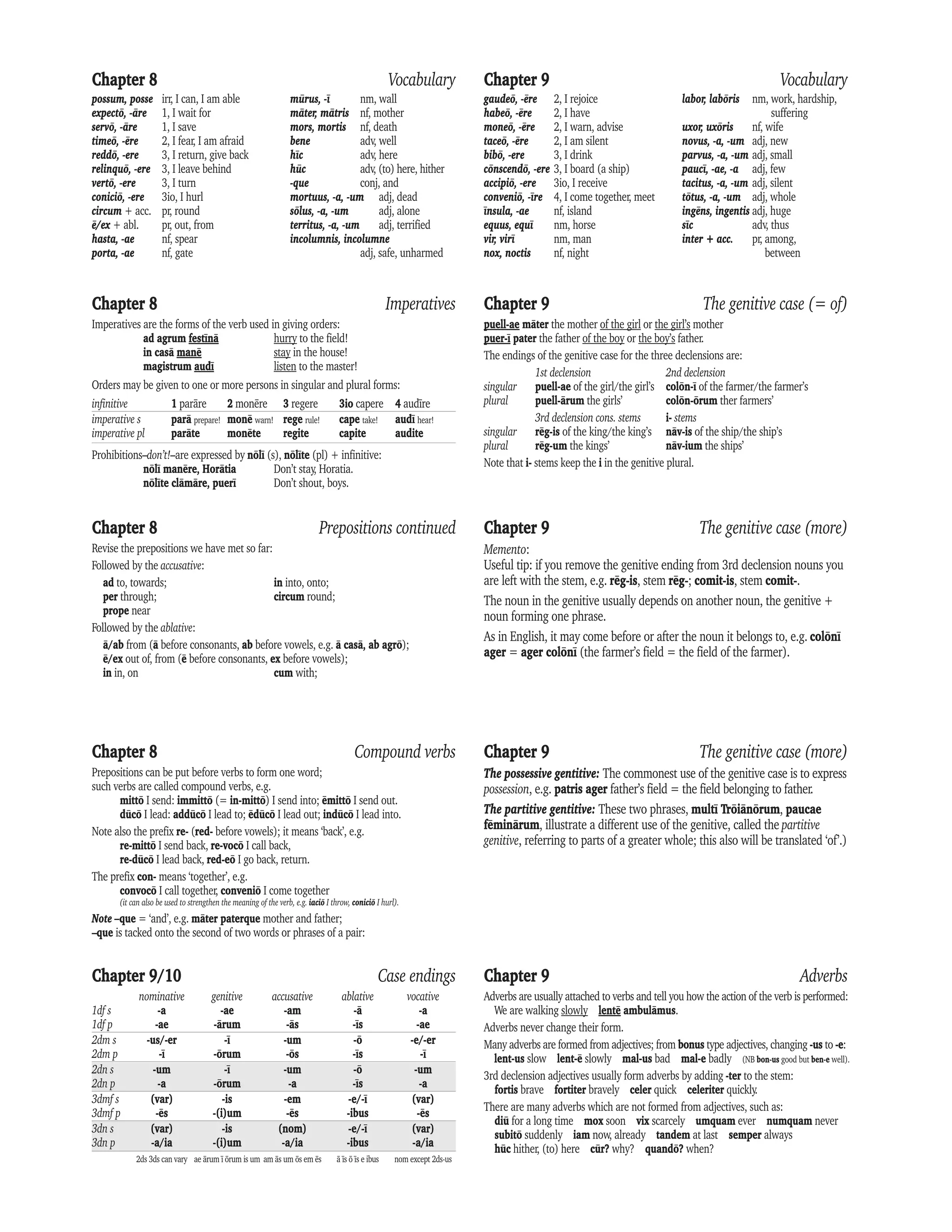 Cornell latin words, 8 pp | PDF