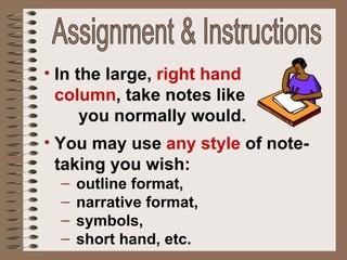 Cornell note presentation | PPT