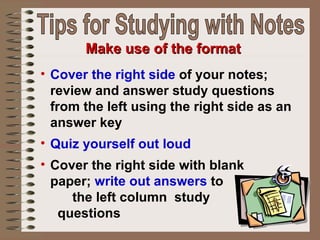 Cornell note presentation | PPT