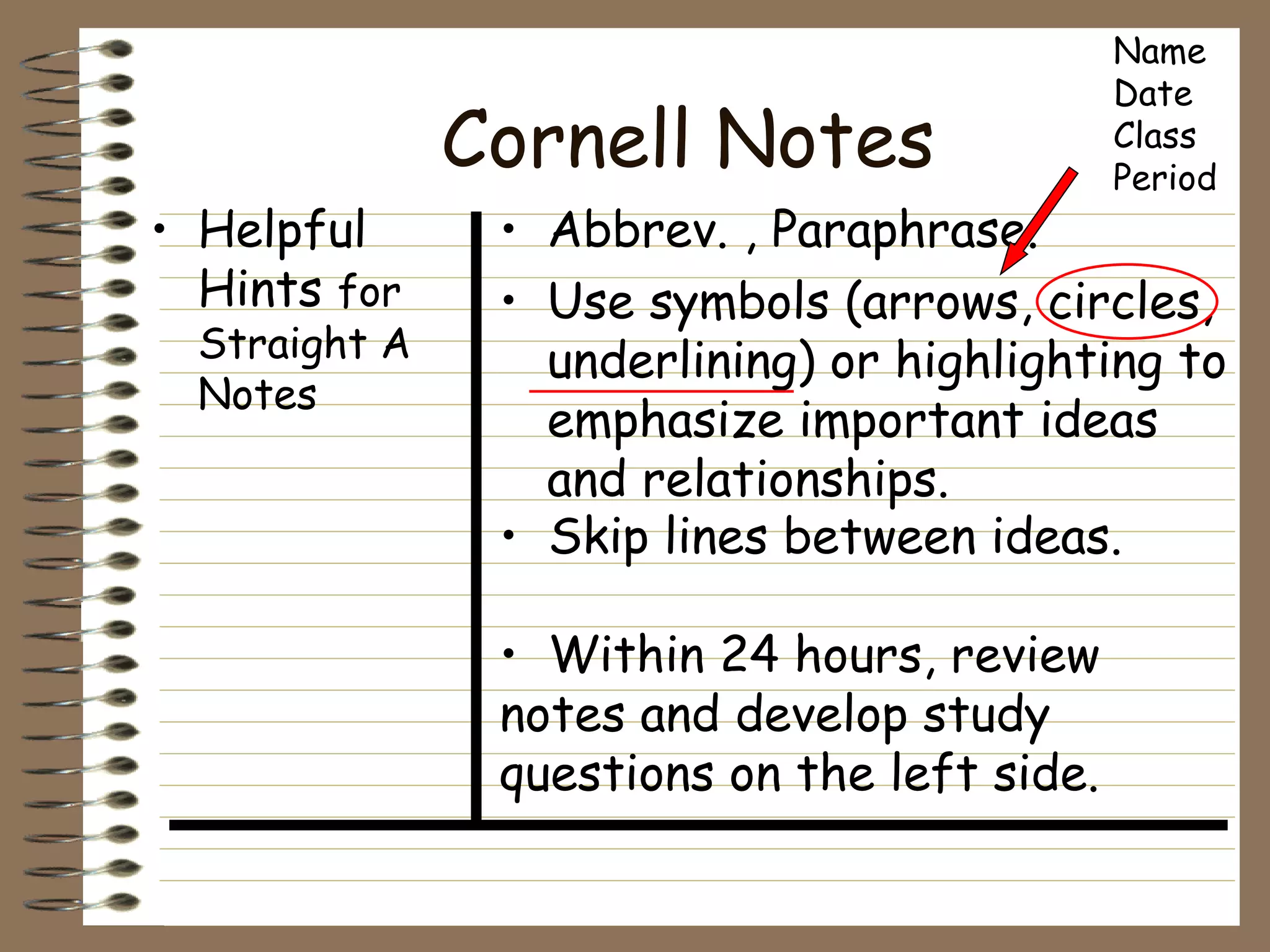 Cornell notes | PPT