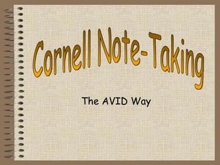 Cornell notes | PPT