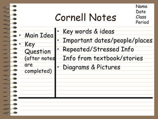 Cornell notes | PPT