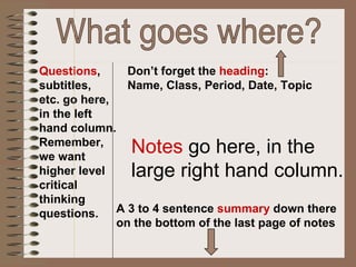 Cornell notes | PPT