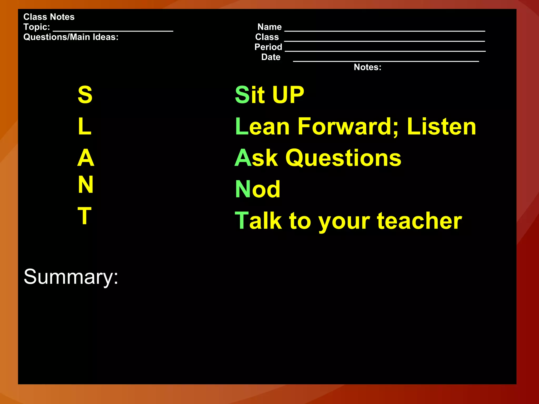Cornell notes + abbreviations | PPT