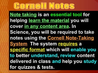 Cornell notes + abbreviations | PPT