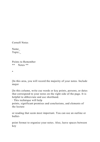 Cornell NotesName_Topic_Points to Remem.docx