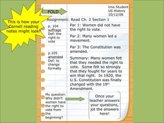 cornell_notes_powerpoint- PPT 3.pptsadasdsadsa | PPT