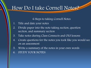 Cornell notes ppt | PPT