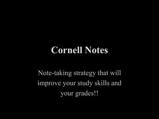 Cornell+notes ppt | PPTX