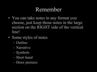 Cornell+notes ppt | PPTX