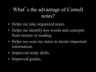 Cornell+notes ppt | PPTX