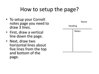 Cornell note taking | PPTX