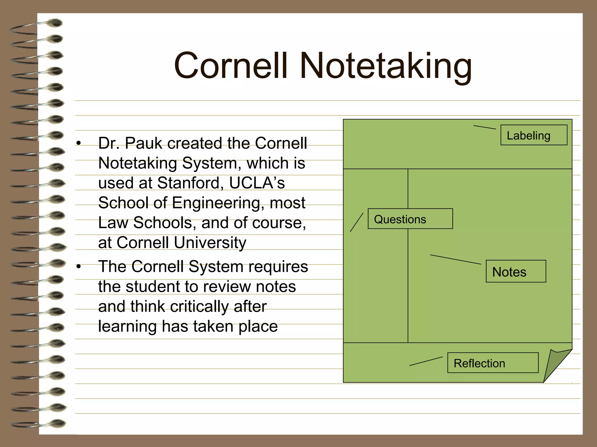 Cornell notetaking | PPT