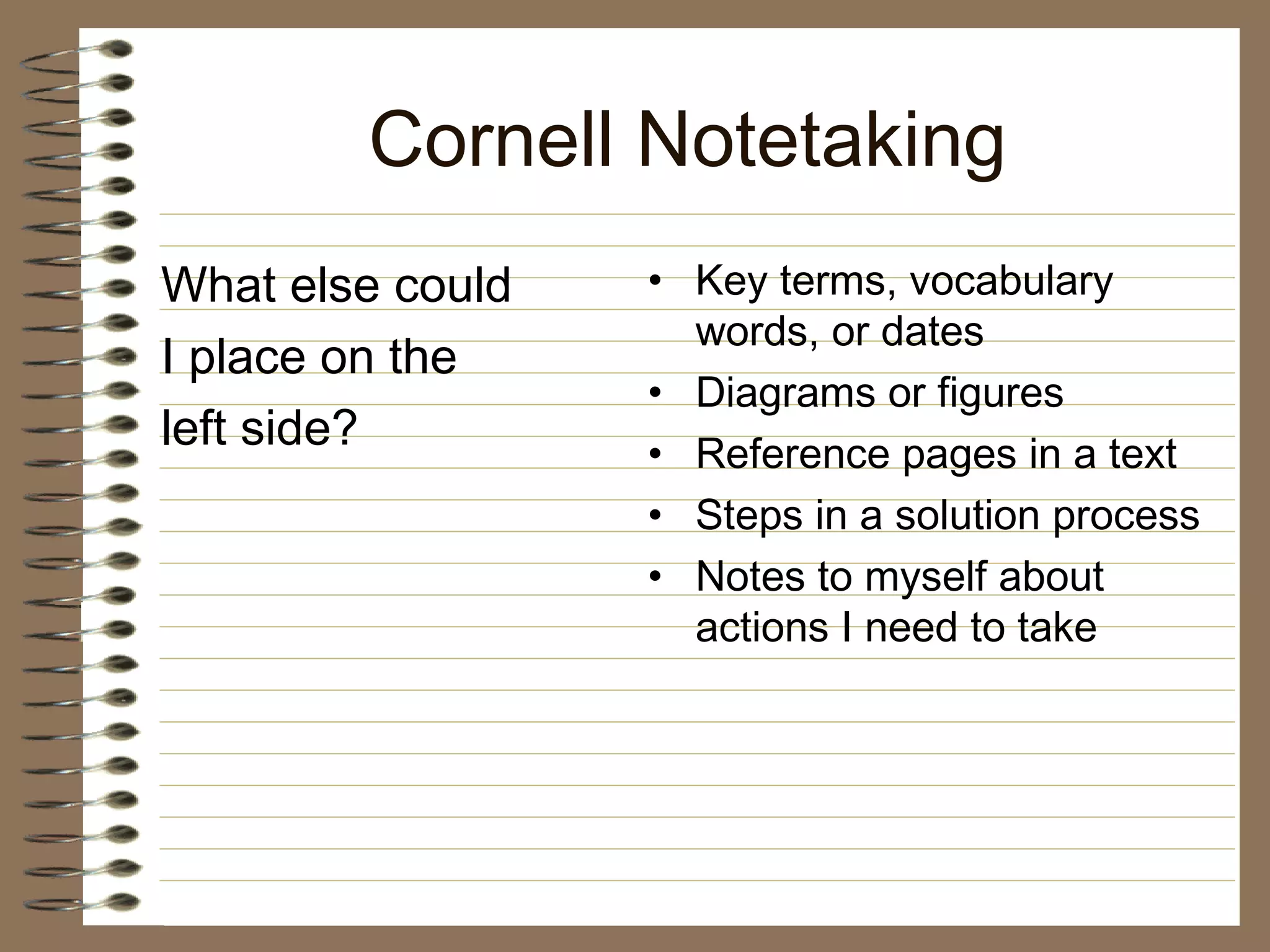 Cornell notetaking | PPT