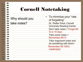 Cornell notetaking