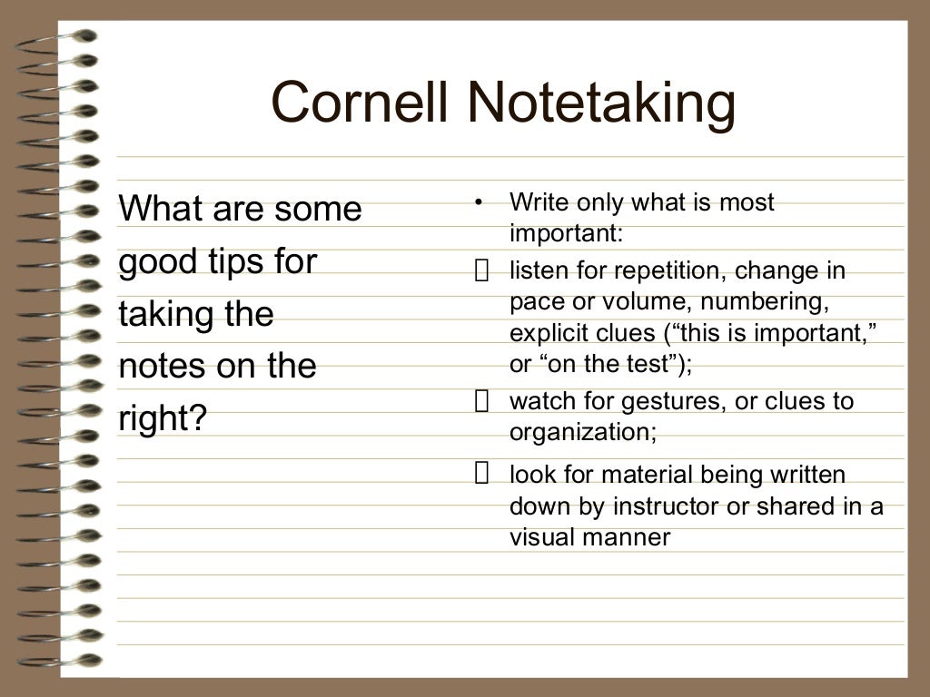 Cornell notetaking