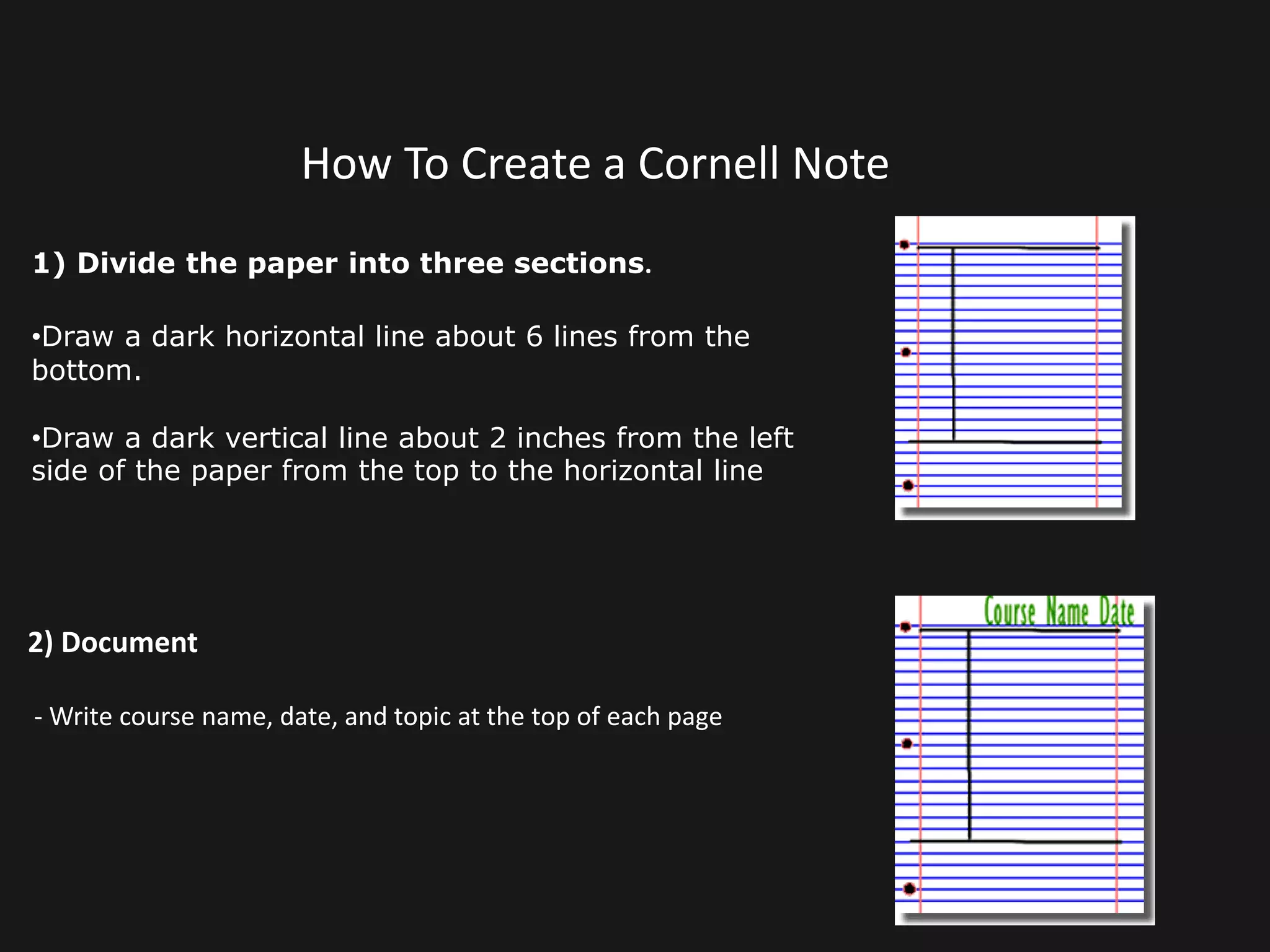 Cornell Note Taking System | PPTX