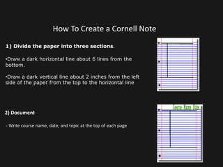 Cornell Note Taking System | PPTX