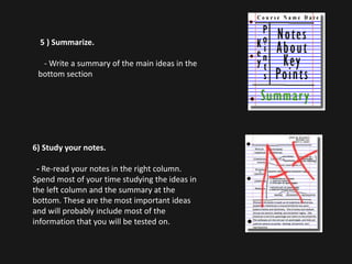 Cornell Note Taking System | PPTX