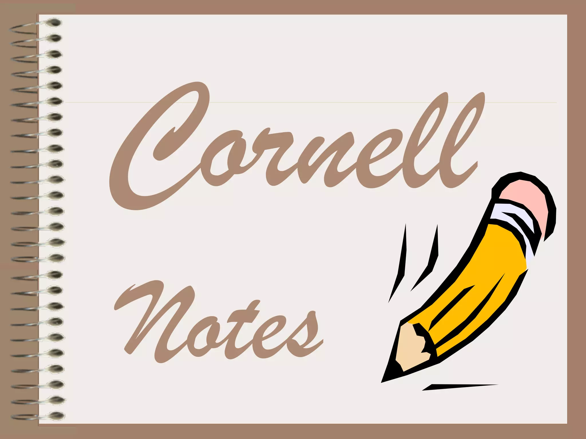 Cornell power point notetaking | KEY | Educational Assessment | Education