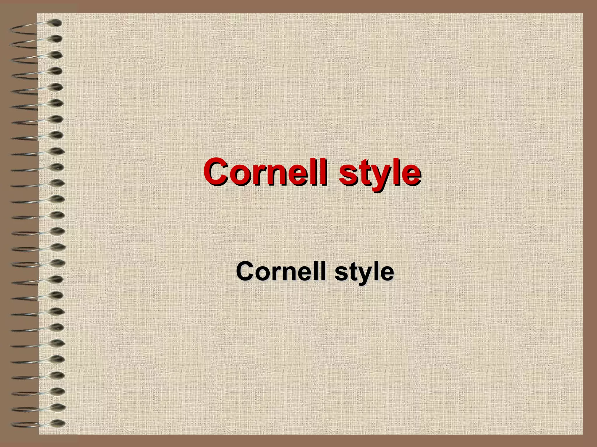 Cornell style note introduction of star | PPT | Educational Assessment ...